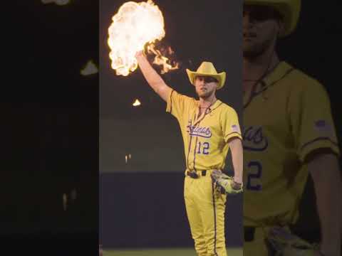 Pitcher Throws Flaming Baseball | Savannah Bananas #bananaball #shorts