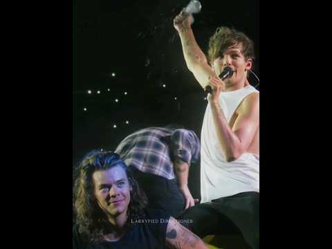 Harry sending heart eyes at louππ #larrystylinson #louistomlinson #harrystyles #faithinthefuture