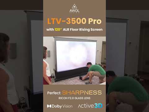 120" AWOL Floor Rising Screen 🌟LTV-3500 Pro 3D Laser TV
