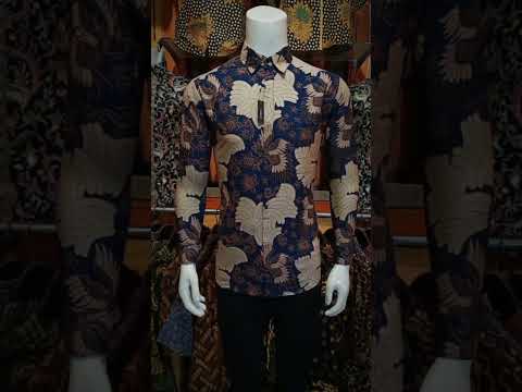 Baju batik pria slim fit modern dan top brend alisan lengan panjang