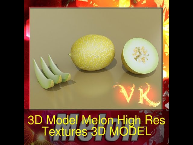 3D Model Melon High Res Textures 3D Model - FlatPyramid