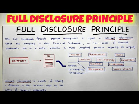 Full Disclosure Principle EXPLAINED - By Saheb Academy
