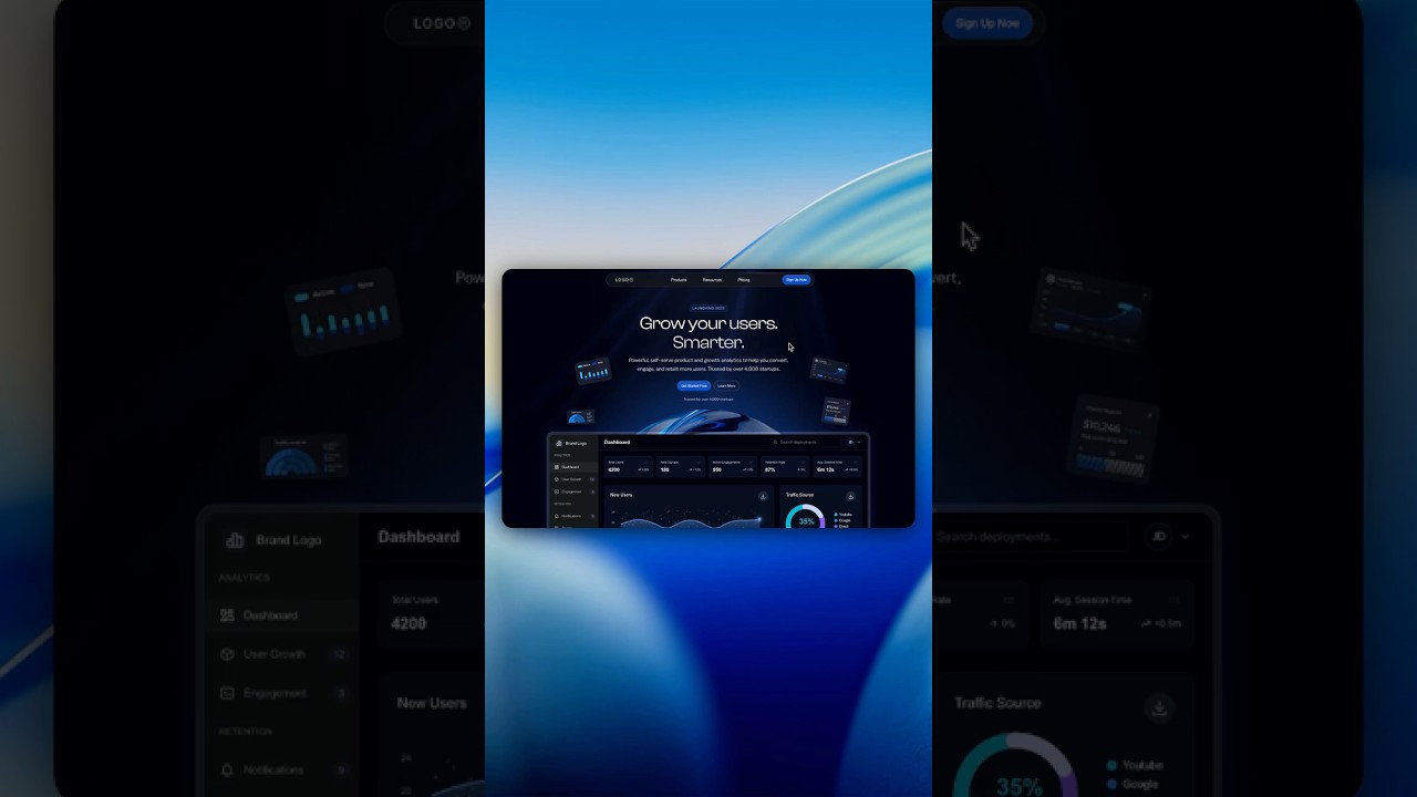 Next js Landing Page Template  for SaaS #webdesign  #frontend   #nextjs  #reactjs