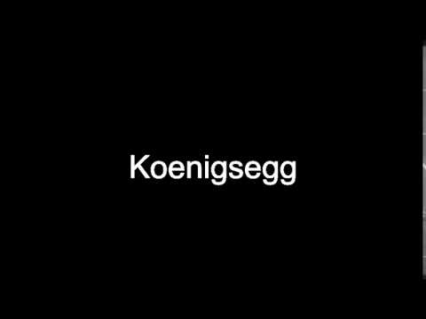 Koenigsegg pronunciation english Koenigsegg definition english