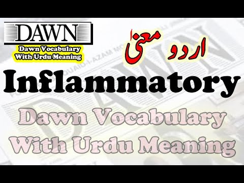 Inflammatory meaning in urdu | Inflammatory meaning in English | Inflammatory Synonyms | Antonyms