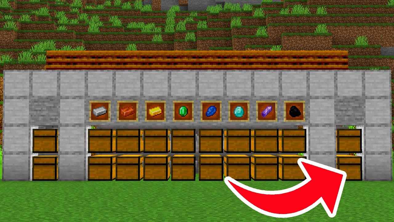 Minecraft Storage System with Automatic Sorting 26.1+ - BEST DESIGN