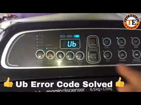 samsung washing machine error code ub | Ub Error Code SOLVED!!!