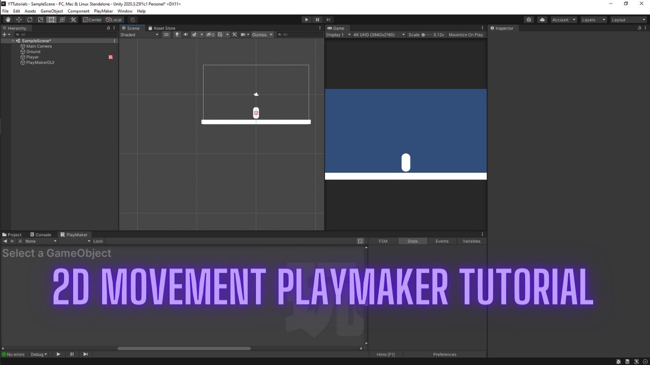 2D  Movement Unity Playmaker Tutorial