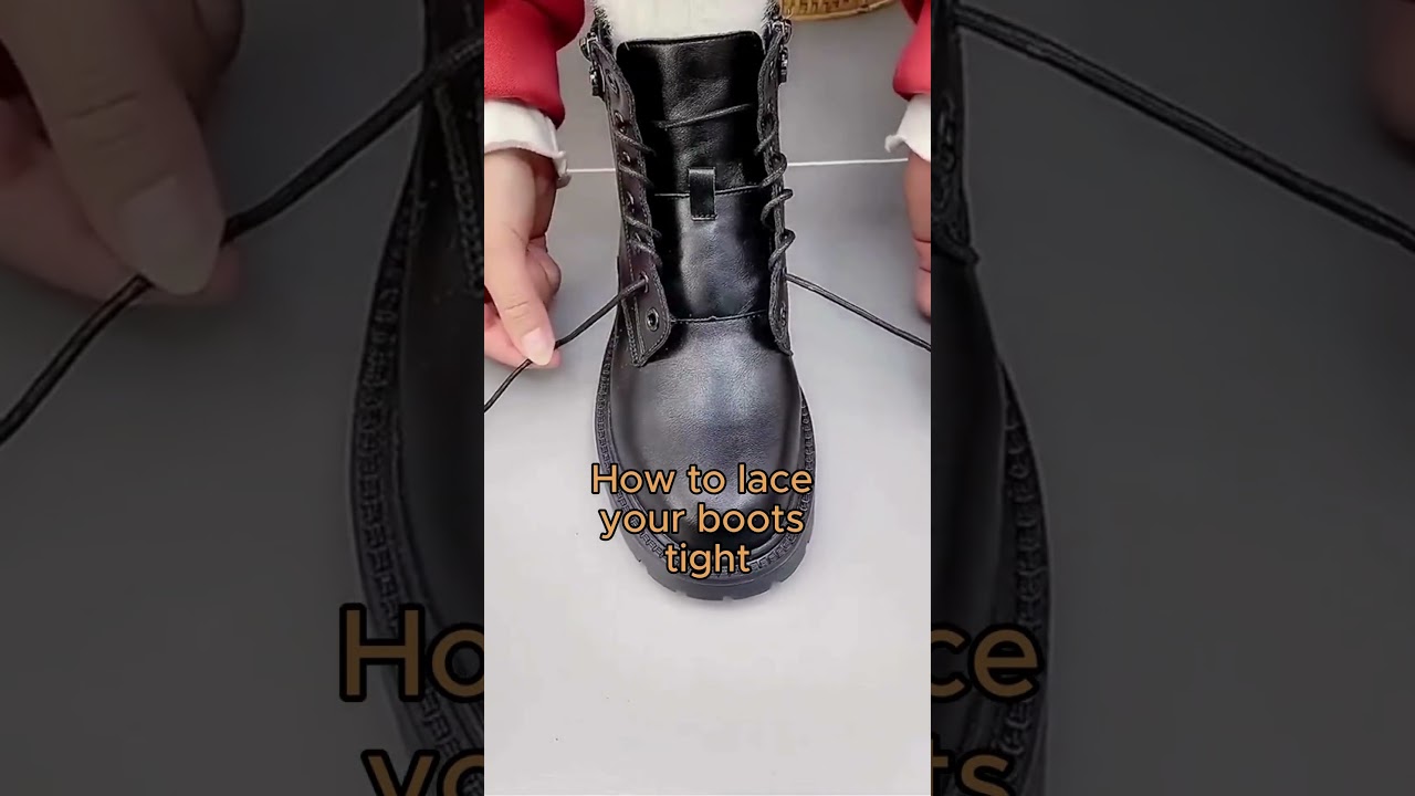 How to Tie Boots for a Perfect Fit #boots #lacing #footcomfort #lace #blackboots