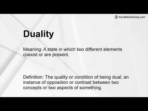 Duality Meaning