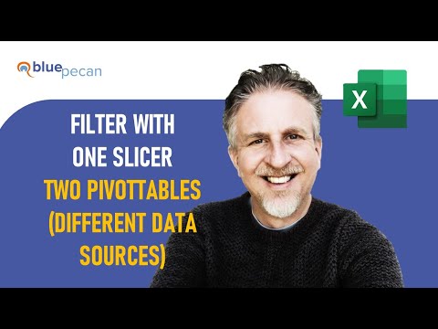 Excel - One Slicer for Multiple PivotTables with Different Data Sources - Apply the Same Filter