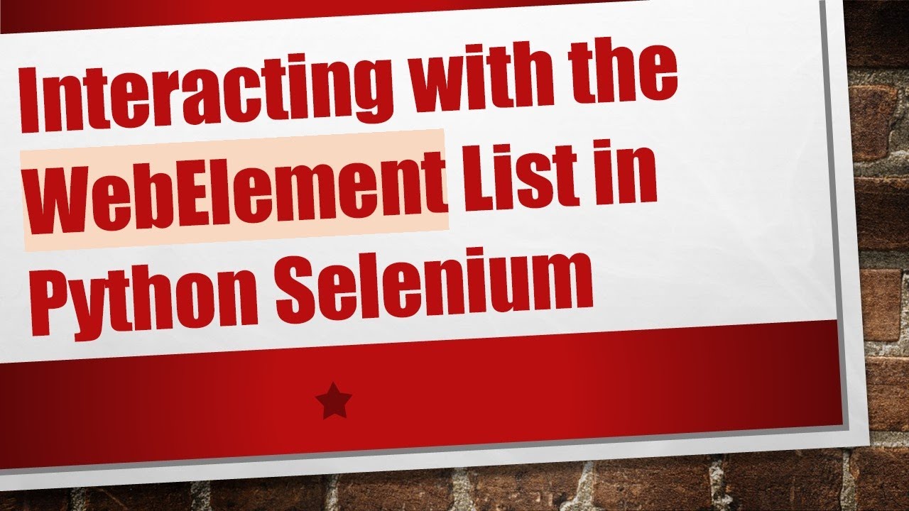 Interacting with the WebElement List in Python Selenium