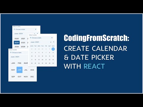 Create Calendar & Date Picker with React