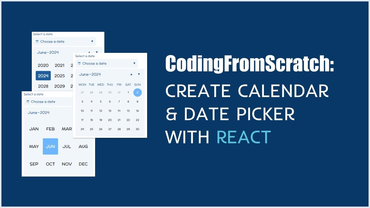 Create Calendar & Date Picker with React