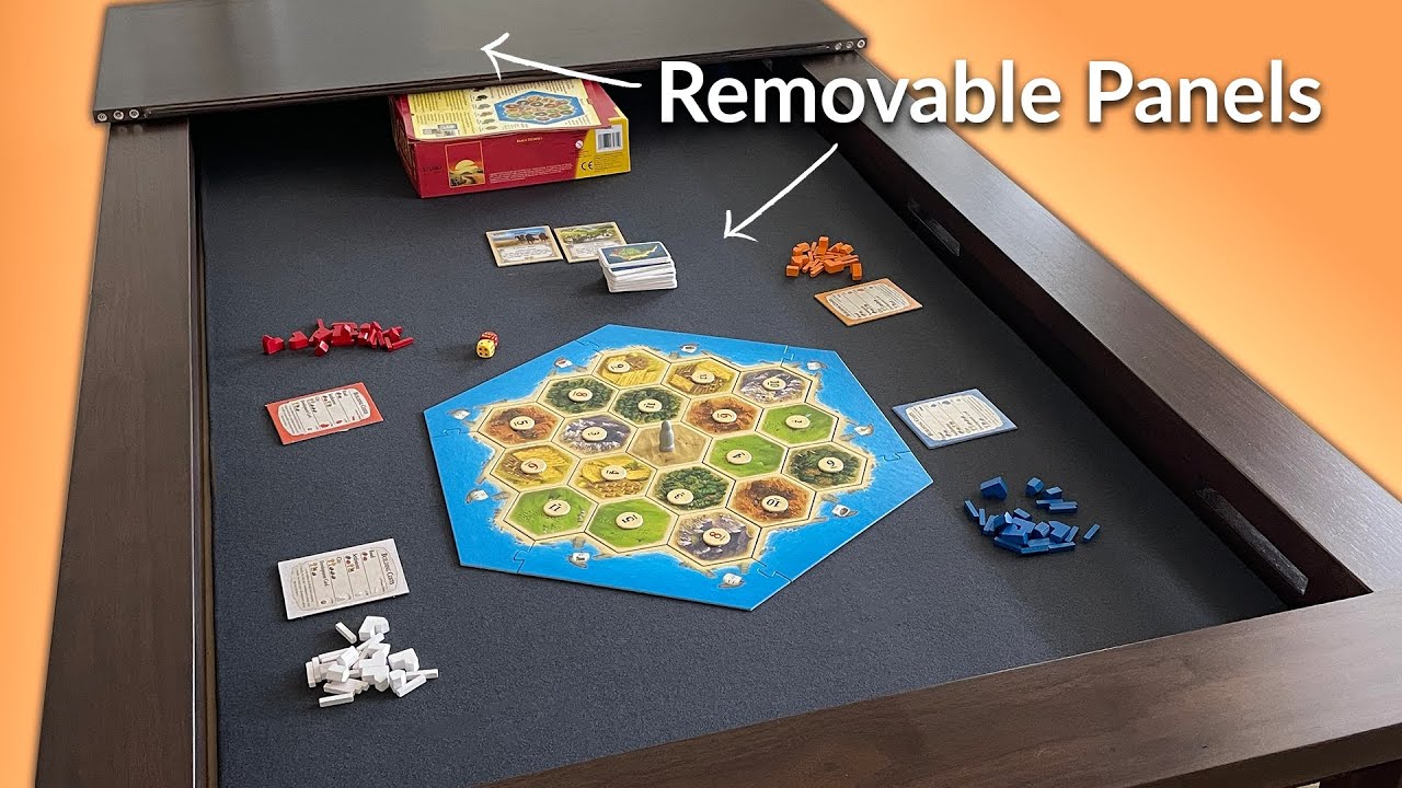 Building a BOARD GAME DINING TABLE with Removable Panels