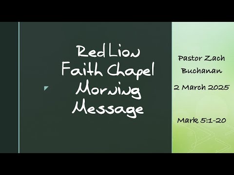 Morning Message March 2 2025