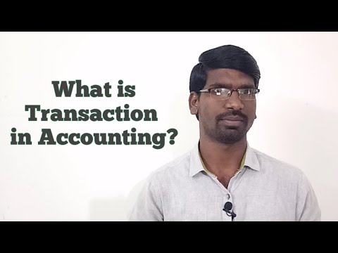 What is transaction in accounting?