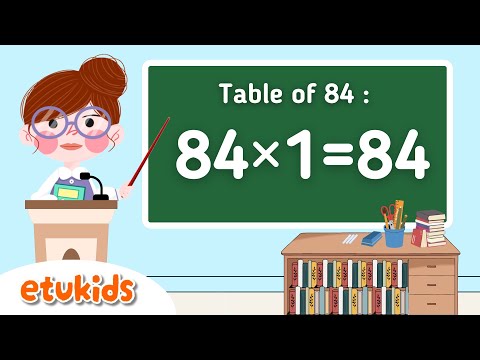 Multiplication Table 1-100 | Part-83 | Table of 84 | Table of Eighty Four | Kids Videos for Kids