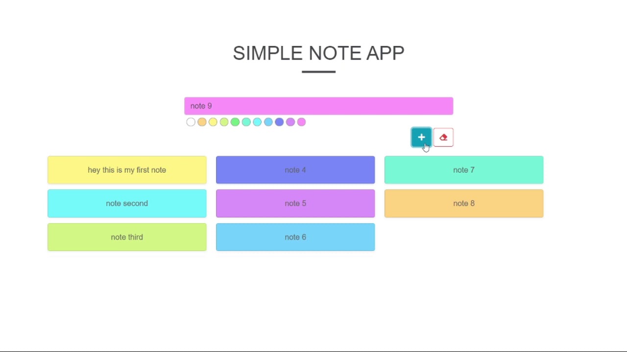 Note App In JavaScript With Source Code | Source Code & Projects