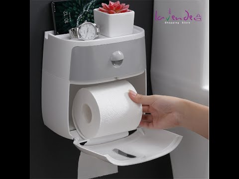 Best Toilet Paper Holder Waterproof Wall Mounted Shelf Toilet Paper Tray Roll Paper Bathroom Product