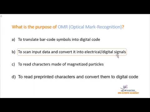 What is the purpose of OMR (Optical Mark-Recognition)?