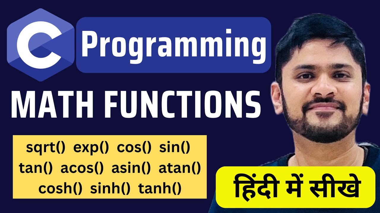 Math Functions in C Programming in Hindi | C Tutorial for Beginners in Hindi | Amit Thinks