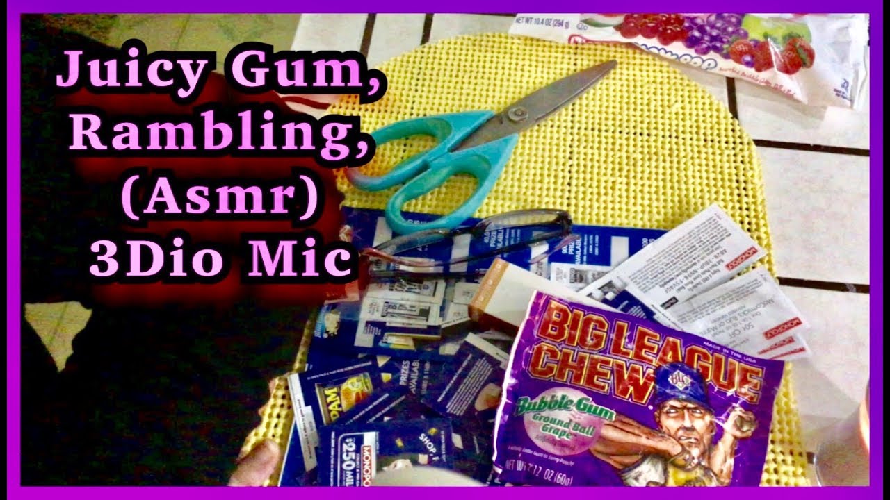 90 Minutes Relaxing Ramble, juicy gum chewing, sorting & clipping, 3Dio Binaural Mic ASMR