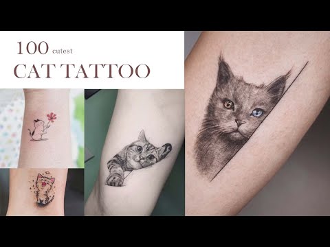 100 CUTEST CAT TATTOO DESIGN - for cat lovers [100個可愛 貓貓紋身]