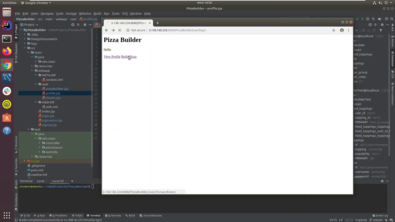 Pizza Builder Java Application Demo