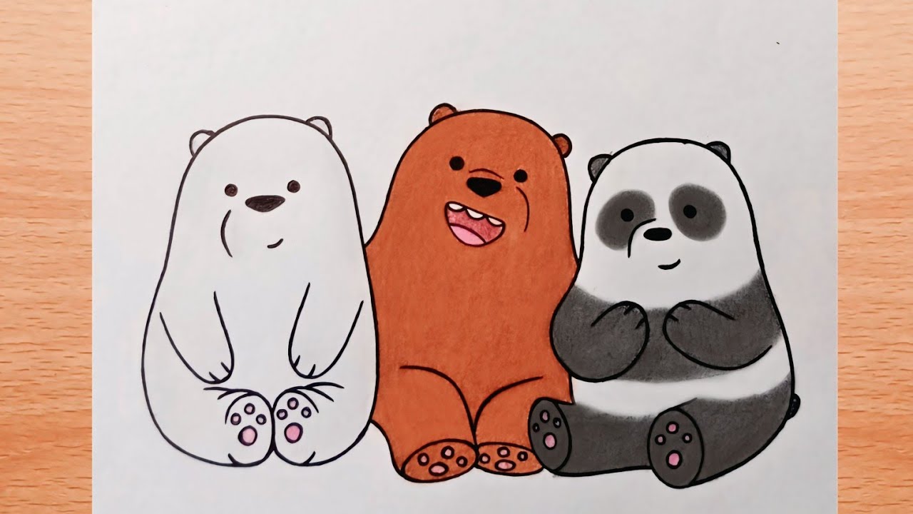 SOMOS OSOS - Dibujo | Cómo dibujar a los tres osos | Tutorial de dibujo fácil