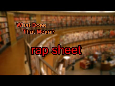 What does rap sheet mean?