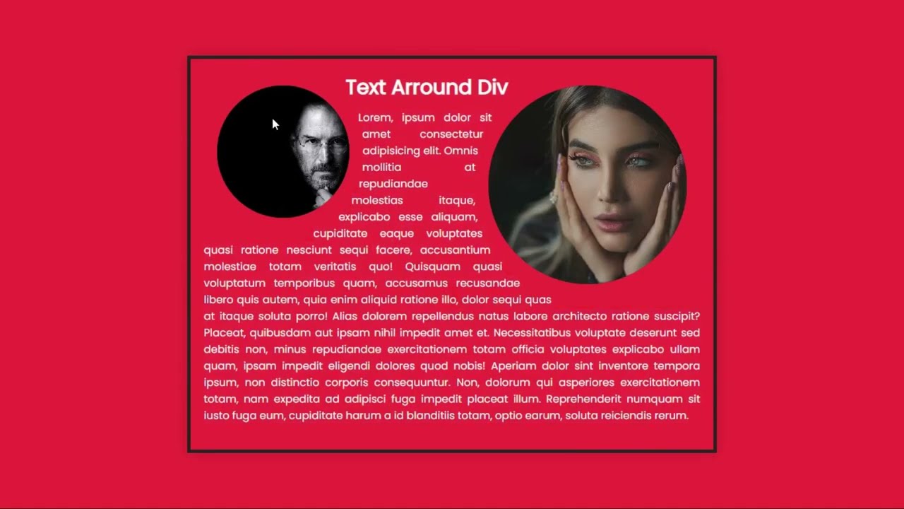 How To Wrap Text Around Circle or Image Using Css | Wrap Text Around Div Using Css | Wrap Text Css