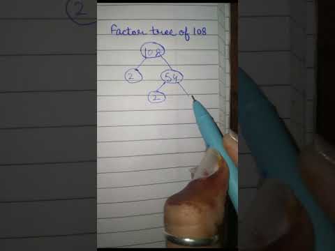 Factor tree of 108,day-16/30#maths #mathhacks #trending #mathstricks #shorts#short #kids##viralvideo