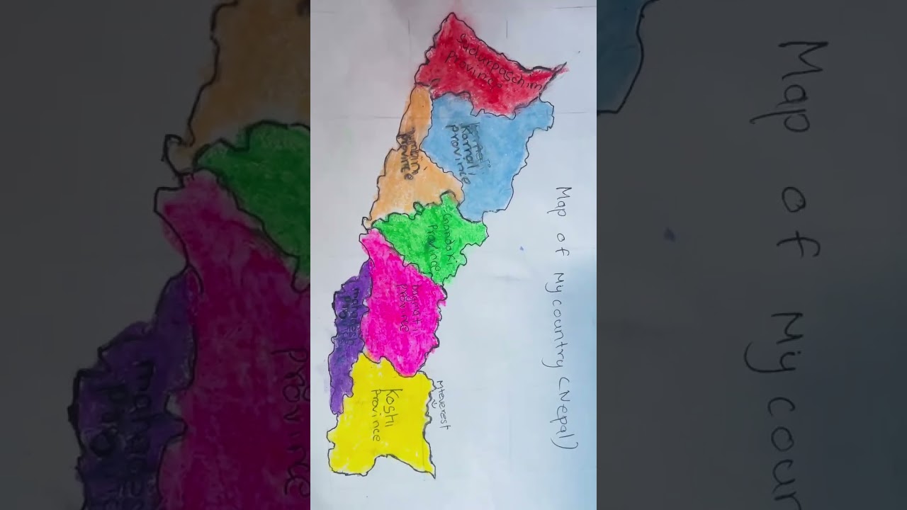 Map of my country (Nepal)#drawing #colouring #nepal