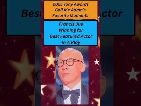 2025 Tony Awards - Francis Jue winning his Tony Award for Best Featured Actor in a Play