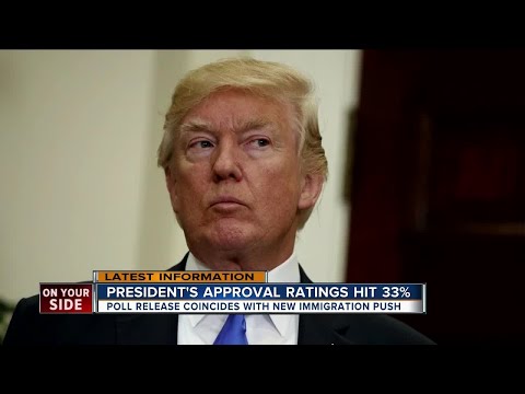 President's approval ratings hit 33 percent