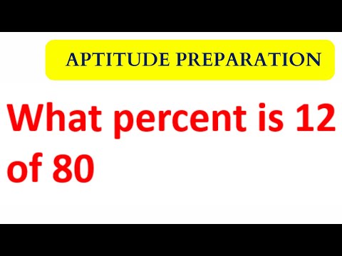 What percent is 12 of 80