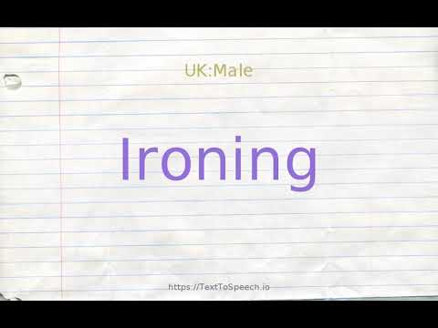 How to pronounce ironing
