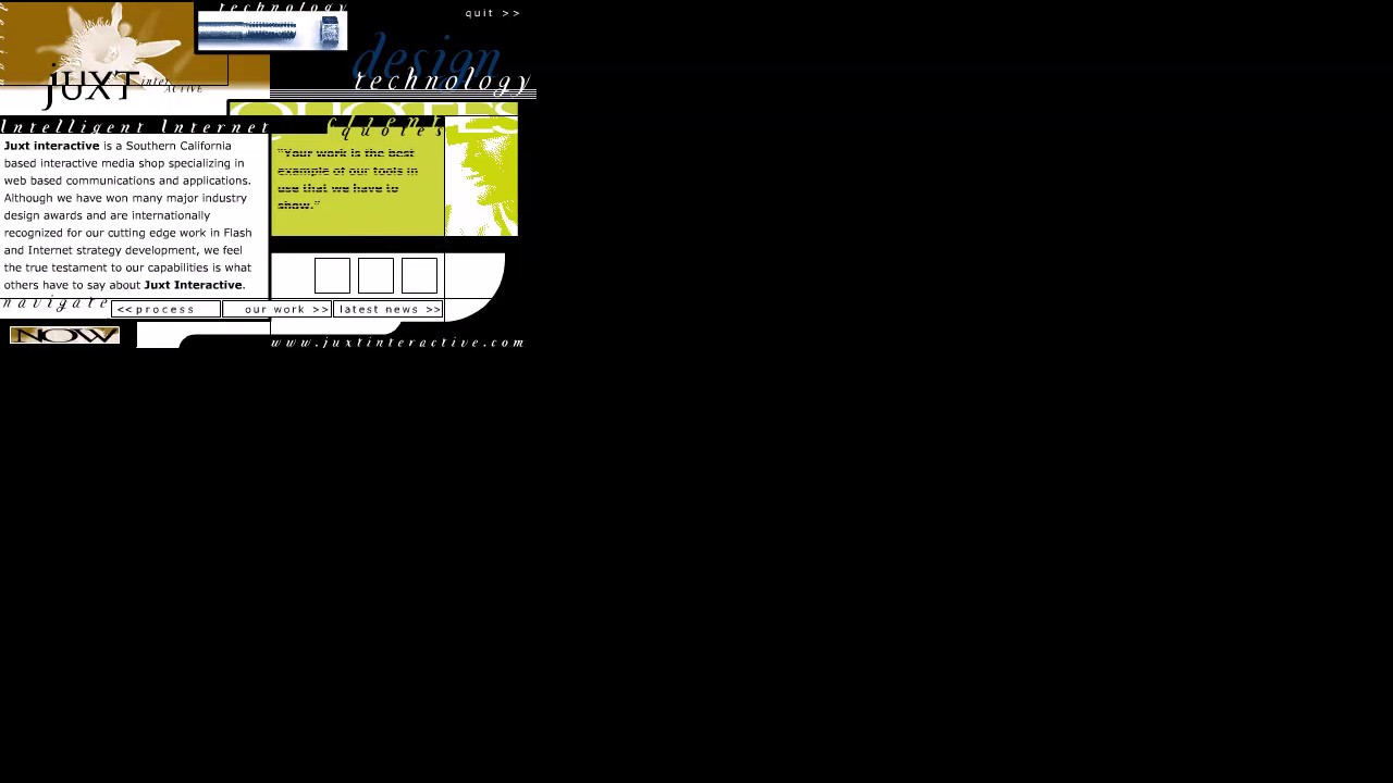 Juxt Interactive – The Process flash website in 2002