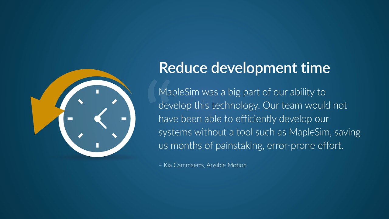 Introducing MapleSim for Engineering Design