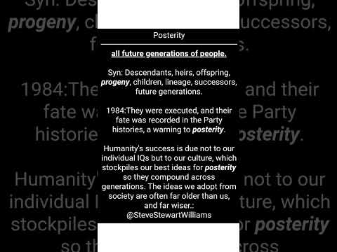 Posterity | meaning & examples | Word of the Day #vocabulary #vocabularywords #vocab