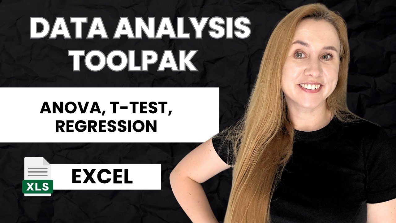 T-test, ANOVA test, Regression in Excel