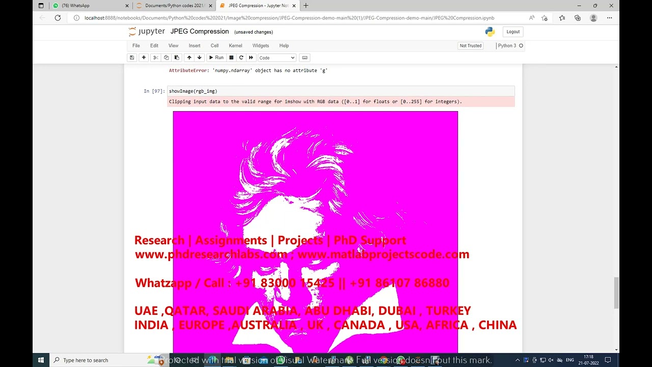 JPEG IMAGE COMPRESSION PYTHON PROJECT PYTHON CODE | Image compression in python | python project