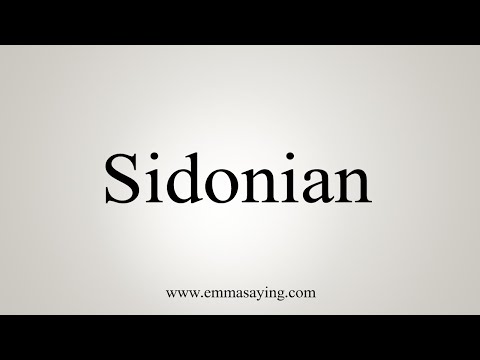 How To Say Sidonian