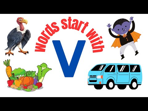 WORDS THAT BEGIN WITH ALPHABET V | THINGS THAT START WITH LETTER V | LEARNING VIDEOS FOR KIDS