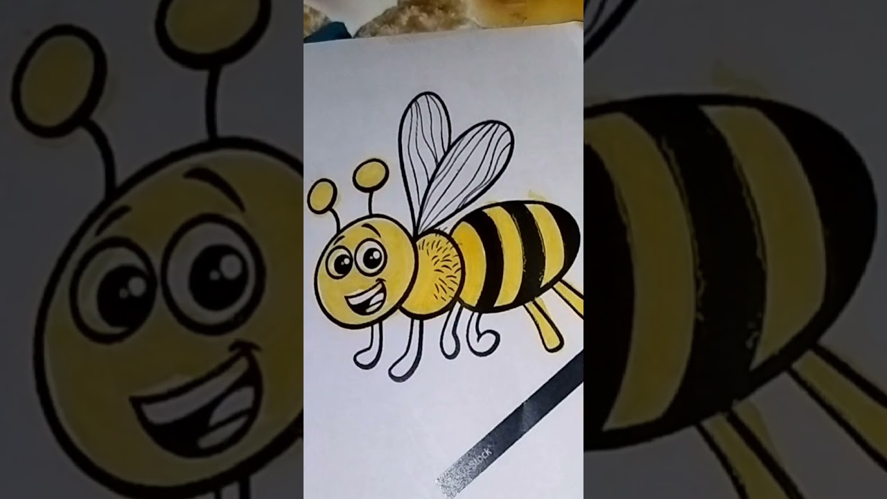 How to Colouring honey bee #shorts #shortclip #trending #viralshort #trendingshorts #viral