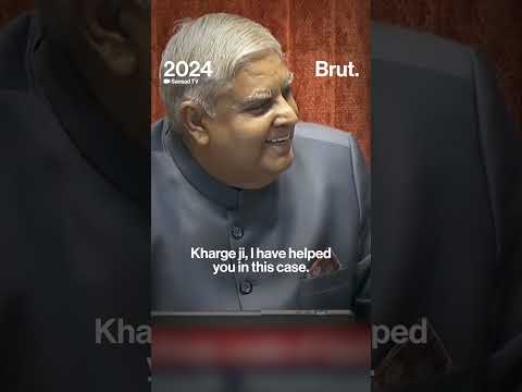 When Rajya Sabha Chairman Jagdeep Dhankhar and Mallikarjun Kharge shared a banter in Parliament.