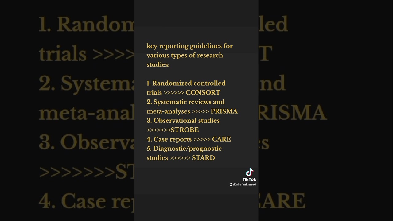 Checklists to ace any research project | PRISMA | STROBE