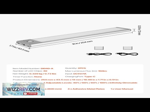 Under Cabinet Lighting 2 PCS 40 LED Motion Sensor Lights Battery Operated Review
