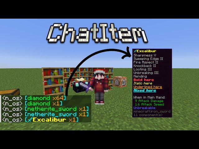 ChatItem - Showoff Your Items in Chat! Minecraft Data Pack